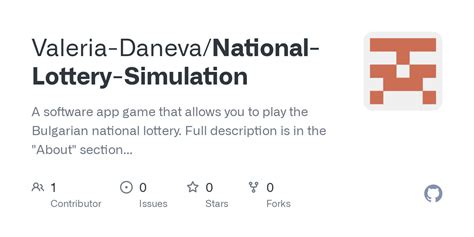 Github Valeria Danevanational Lottery Simulation A Software App