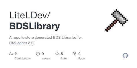 github liteldev bdslibrary a repo to store generated bds libraries