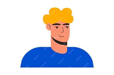 Premium Vector Man Face Cartoon Character Vector Illustration For Social Media And Networking