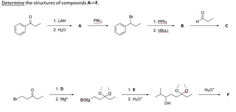 Solved Determine The Structures Of Compounds A F Chegg