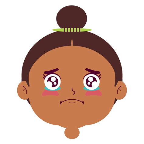 Girl Scared Face Cartoon Cute 14320448 Png