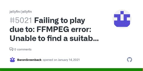 Failing To Play Due To Ffmpeg Error Unable To Find A Suitable Output Format For Invalid