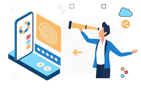 Premium Vector Data Access Security Finger Authentication Process