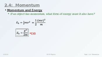 IB DP Physics Topic 2 4 Presentation Momentum By Physics Dave TPT
