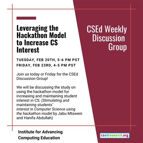 Csed Cseducation Csinterest Institute For Advancing Computing Education