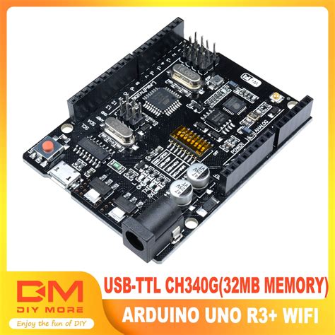 Diymore Arduino Uno R3 Wifi Development Board Atmega328p Esp8266 32mb Memory Usb Ttl Ch340g