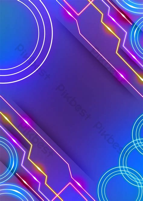 Neon Glow Technology Line Background Psd Free Download Pikbest