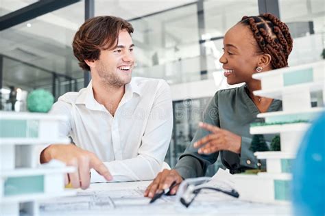 Arhitect Blueprint And Planning With Building Model 3d Design And Happy With Engineering