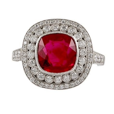 Platinum 3 00ct Ruby And Diamond Ring Available For Immediate Sale At Sothebys