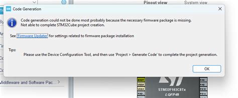 Code Generator Fault Stmicroelectronics Community