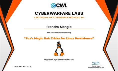 Learning About Linux Persistence At Tux Workshop Pranshu Mongia Posted On The Topic Linkedin