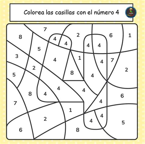El Numero 4 Para Preescolar