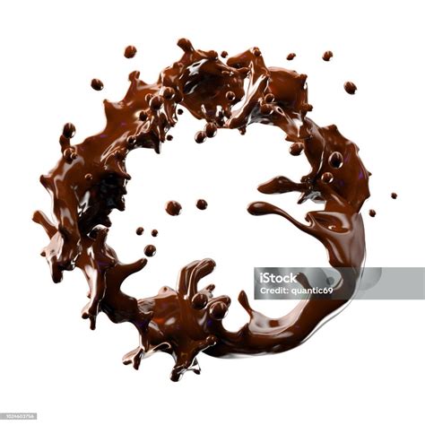 고립 된 작은 물방울으로 스 하 플 초콜릿 래 3 차원 일러스트 레이 션 3차원 형태에 대한 스톡 사진 및 기타 이미지 3차원 형태 녹기 디저트 토핑 Istock