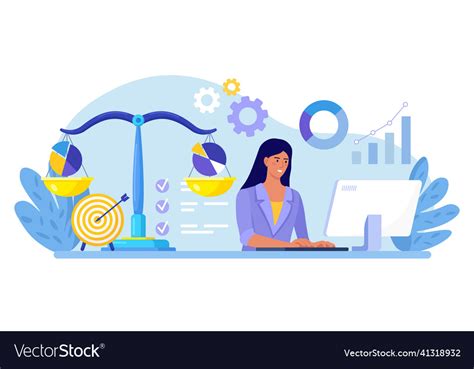 Benchmarking As Business Compare Tool Royalty Free Vector