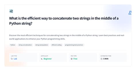 What Is The Efficient Way To Concatenate Two Strings In The Middle Of A