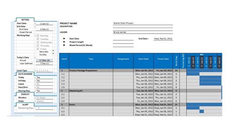 36 Free Gantt Chart Templates Excel PowerPoint Word ᐅ TemplateLab