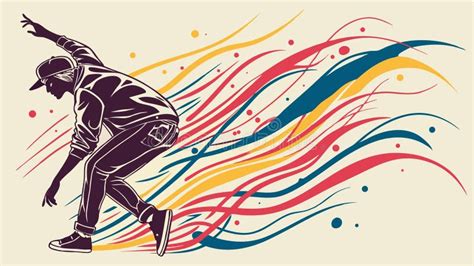 Dancer Silhouette Abstract Dynamic Pose Art Performance Vector Design Generative Ai Stock