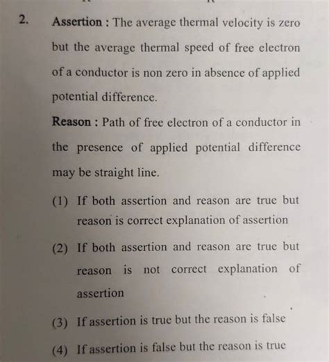 Assertion The Average Thermal Velocity Is Zero But The Average Thermal