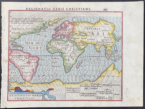 Bid Now Mercator Map Of The World Early Thematic Map Marking Christian Muslim And