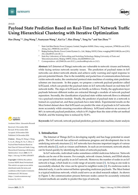 Pdf Payload State Prediction Based On Real Time Iot Network Traffic