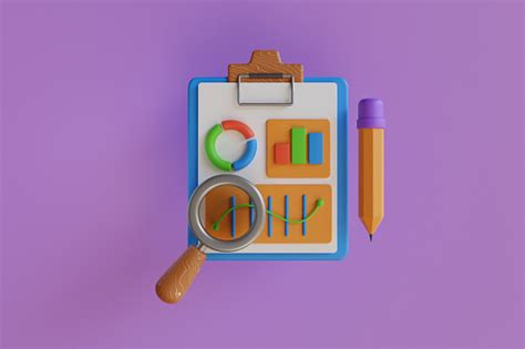 프로젝트 작업 관리 및 효과적인 시간 계획 도구 차트 분석 비즈니스 재무 데이터가 있는 그래프 흰색 클립보드 체크리스트 3d