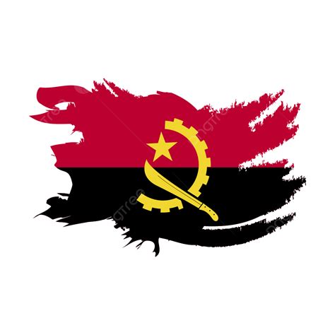 Hình ảnh Minh Họa Quốc Kỳ Angola Với Nền Trong Suốt Vectơ Png Bàn Chải Cờ Angola Ngày Cờ