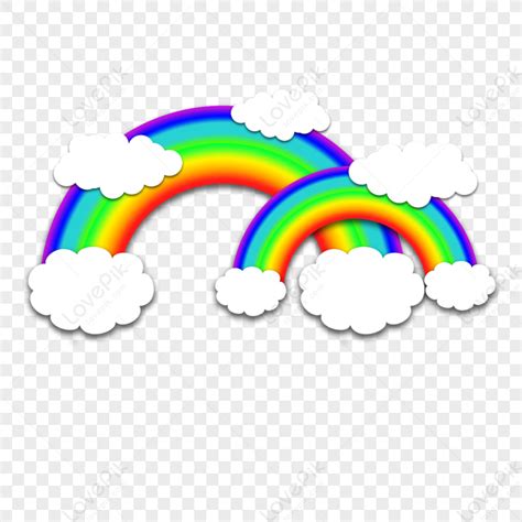 귀여운 일러스트 만화 무지개 클립 아트축제카드 Png 일러스트 무료 다운로드 Lovepik