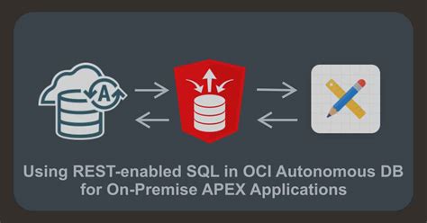 Using Rest Enabled Sql In Oci Autonomous Db For On Premise Apex Applications