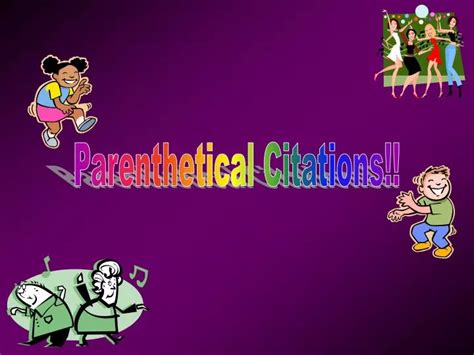 PPT Parenthetical Citations PowerPoint Presentation Free Download ID