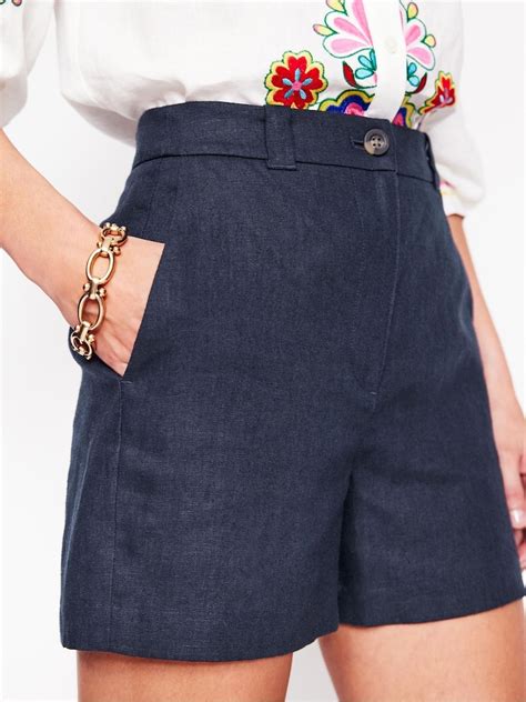 Buy Boden Blue Westbourne 100 Linen Shorts From Next Usa