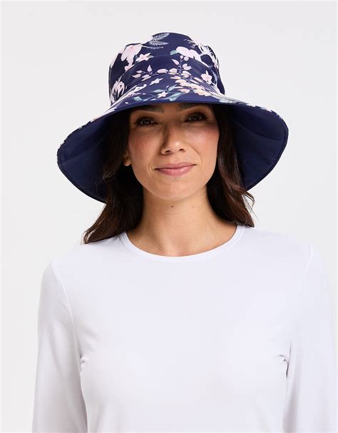 Wide Brim Printed Swim Sun Hat Upf 50 Sun Protective Hat For Women Solbari Usa