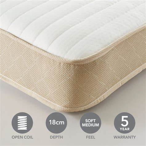 Dunelm Rolled Memory Foam Open Coil Mattress Dunelm