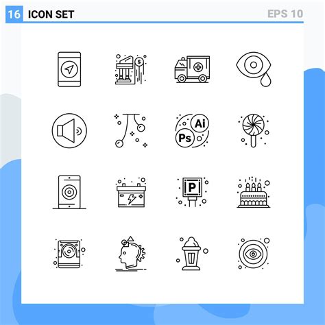 16 Universal Outlines Set For Web And Mobile Applications Sound Science