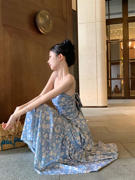 이쥬 프렌치 스타일 플라워 나시 롱 원피스