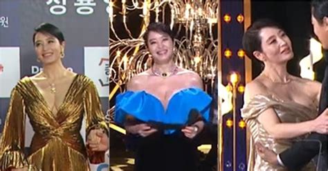 우아한 황금빛→화사한 누드톤김혜수 청룡 여신의 드레스 자태 어땠나 44th 청룡영화상