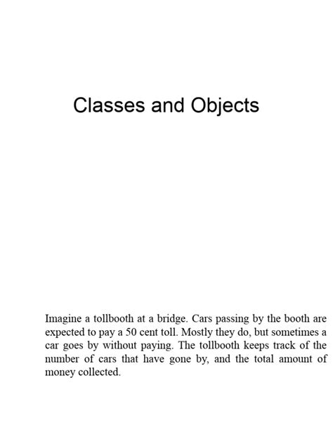 4 Classes And Objects Pdf Class Computer Programming Method