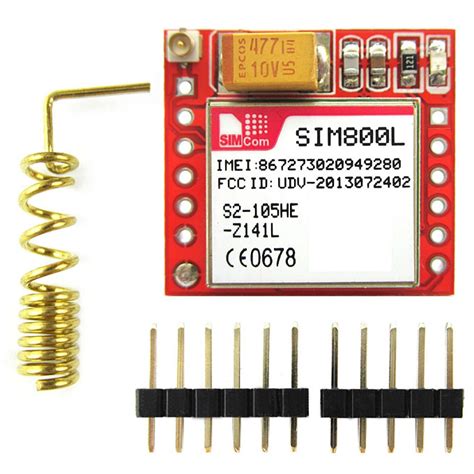 Modulo Celular Arduino Compatible Sim800l Gsm Gprs 4 Bandas Lga Antena