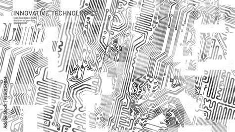 Circuit Board Cpu Microchip Abstract High Hi Tech Electric Background Blue Gradient Motherboard