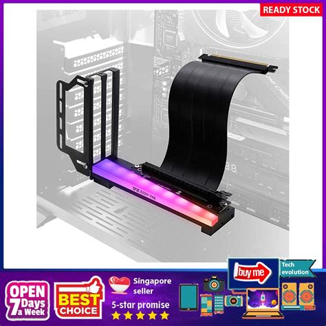 [sgstock] Ezdiy Fab Vertical Graphics Card Holder Bracket With Argb 5v