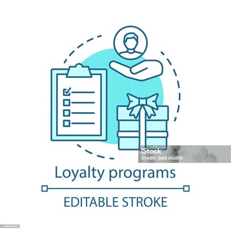 로열티 프로그램 블루 컨셉 아이콘 보상 프로그램 아이디어 얇은 라인 일러스트 의사 결정 콘텐츠 마케팅 전략 고객의 매력 벡터
