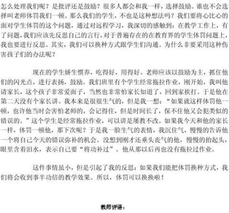 体罚学生的反思 范文118