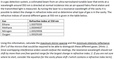In A Gas Detection System A Collimated Beam From