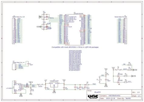 Pcb For Stm32f103cx Bluepill Arm Development Board