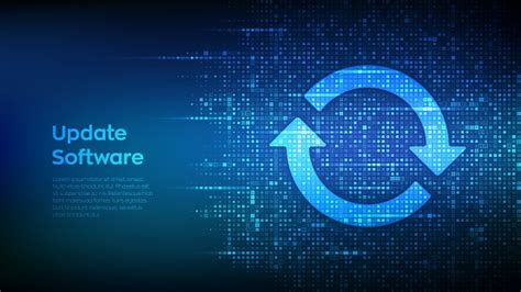 update software upgrade computer program version concept synchronization icons made with binary