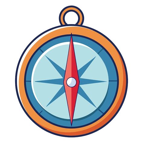 Compass Clipart Cartoon Style Vector Illustration Premium Ai