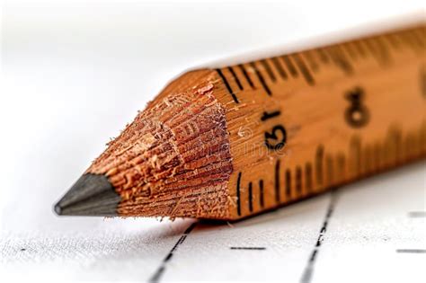 Closeup Of A Sharpened Pencil Stock Illustration Illustration Of Measurement White 334937496