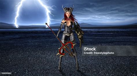 고 대 전사 여왕 여성 판타지 전투기 전투 갑옷 중세 무기와 방패 3d 렌더링 3차원 형태에 대한 스톡 사진 및 기타 이미지 3차원 형태 강철 검 Istock