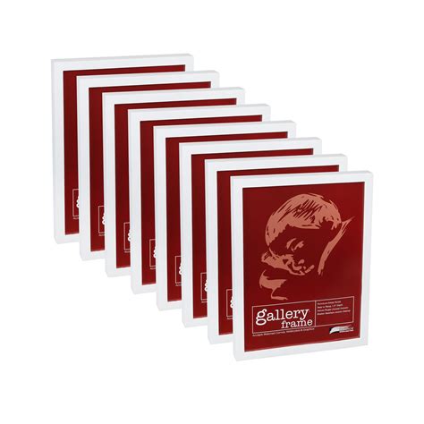 Ambiance Gallery Wood 1 5 Deep Picture Frames 6x6 8 Pack White Wood Frames Shatter