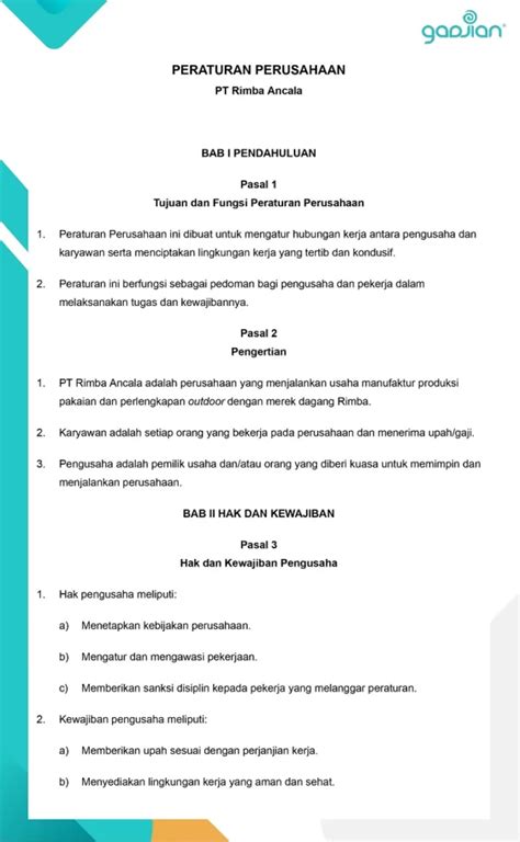 Ketentuan Menyusun Aturan Perusahaan Untuk Karyawan Blog Gadjian