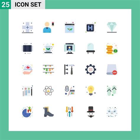 User Interface Pack Of 25 Basic Flat Colors Of Rich Diamond Arrow Sign